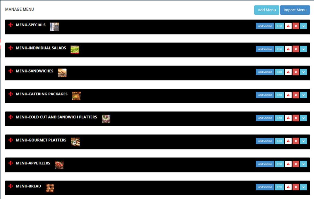 Menus – Main Tree | Resty24